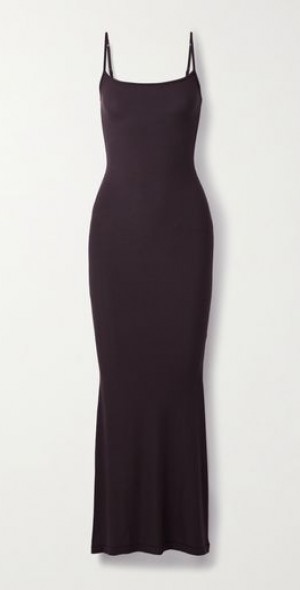 SKIMS - Soft Lounge Ribbed Long stretch-modal slip dress - Phoenix