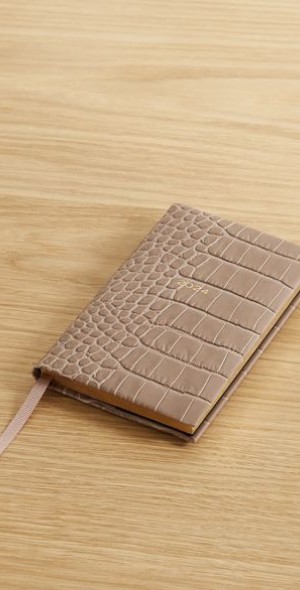 SMYTHSON - Panama croc-effect leather notebook