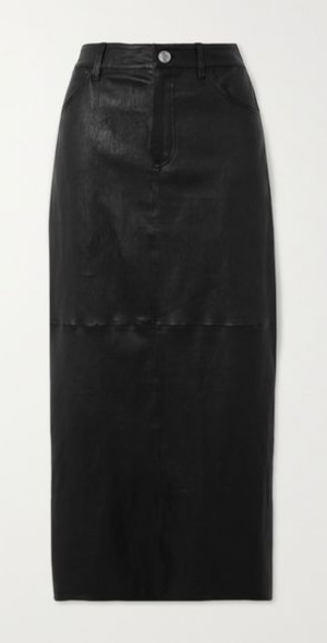 SPRWMN - Paneled leather maxi skirt