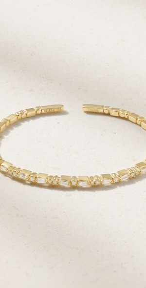 SUZANNE KALAN - 18-karat gold diamond cuff