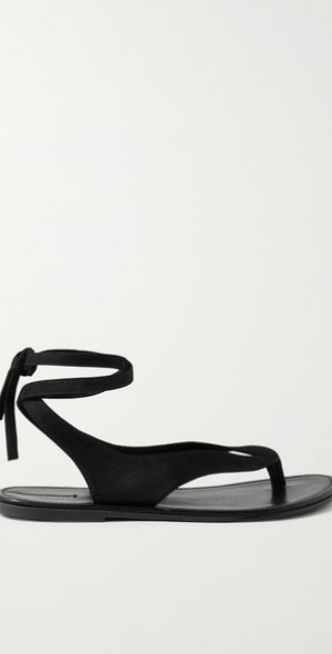 THE ROW - Beach lace-up nubuck sandals