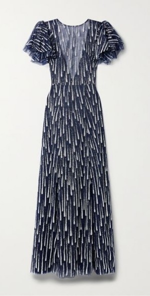 THE VAMPIRE'S WIFE - The Silver Rain glittered tulle gown