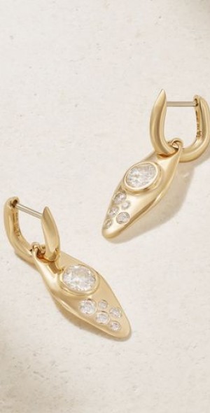 UNIFORM OBJECT - Vessel 18-karat gold diamond hoop earrings