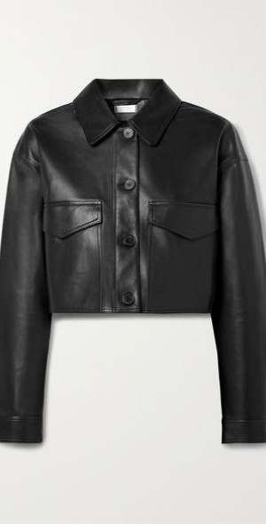 UTZON - Joanne cropped leather jacket