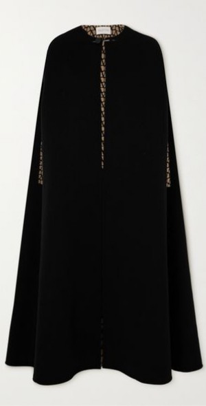 VALENTINO GARAVANI - Wool and silk-blend cape