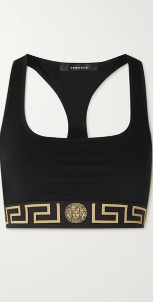 VERSACE - Stretch-cotton jersey soft-cup bra