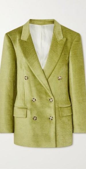 VICTORIA BECKHAM - Double-breasted chenille blazer