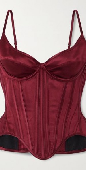 WIEDERHOEFT - Salon silk-satin bustier top