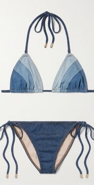 ZIMMERMANN - Tallow denim triangle bikini