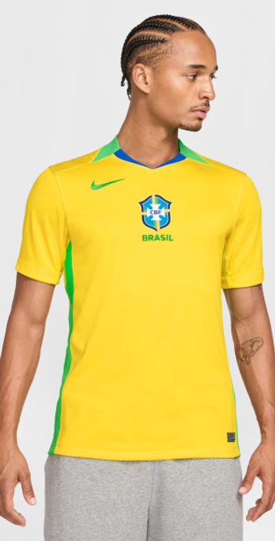 Nike - Brazil 2025 Stadium Home (Team) Men's Dri-FIT Soccer Replica ...