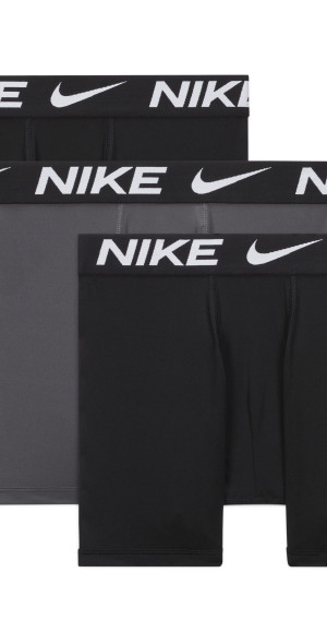 Nike - Dri-FIT Essentials Big Kids' Boxer Briefs (3-Pack) in Black ...