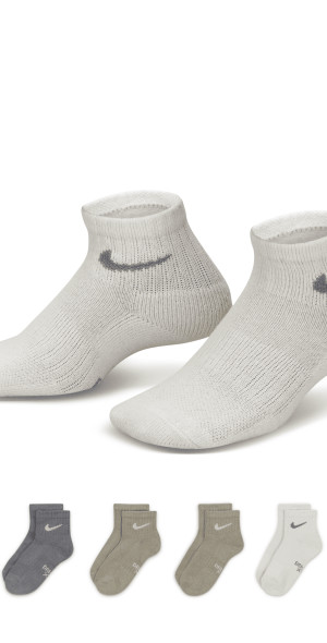 Nike - Dri-FIT Performance Basics Little Kids' Ankle Socks (6 Pairs) in Grey | RN0018-K40