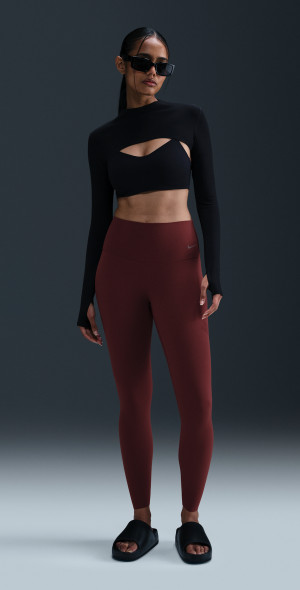 Nike - Women's Zenvy Gentle-Support High-Waisted 7/8 Leggings in Red ...