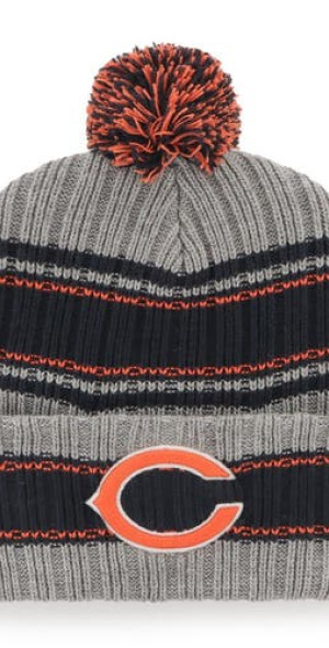 '47 - Men's Graphite Chicago Bears Rexford Cuffed Knit Hat with Pom