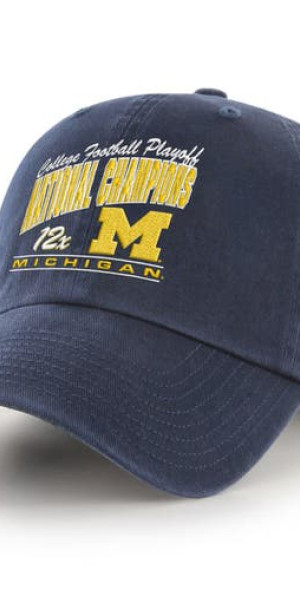 '47 - Men's Navy Michigan Wolverines 12-Time National Champions Clean ...
