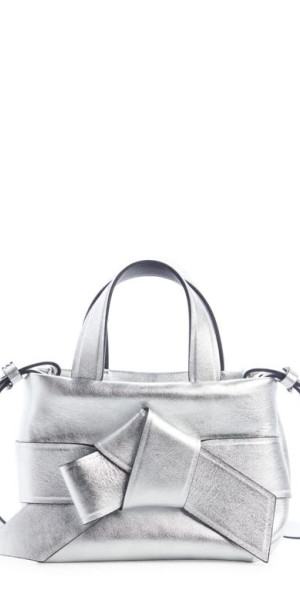 Acne Studios - Micro Musubi Leather Tote in Silver