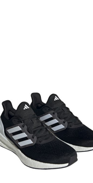 adidas - Pureboost 23 Wide Running Shoe in Black/White/Carbon at Nordstrom
