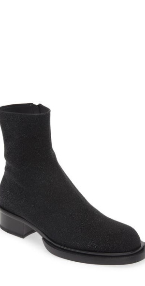 Alexander McQueen - Cuban Stack Boot in Black/Black