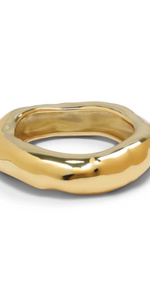 Alexis Bittar - Wide Molten Bangle Bracelet in Gold