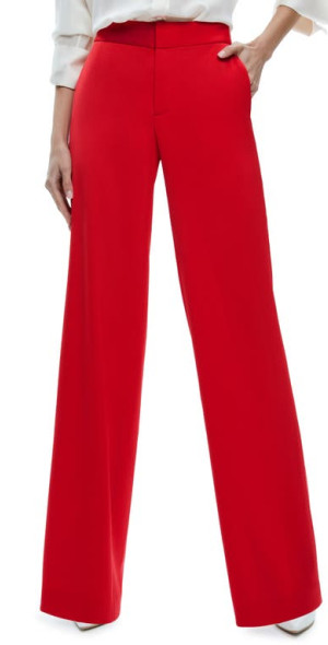 Alice + Olivia - Alice + Olivia Calvin High Waist Wide Leg Pants in ...