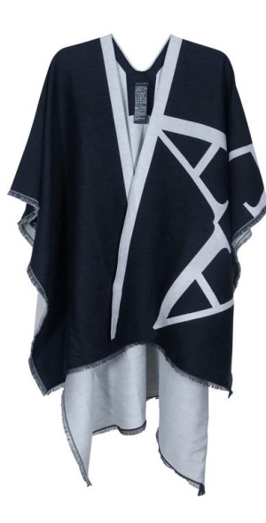 AllSaints - A-Star Logo Ruana in Black at Nordstrom