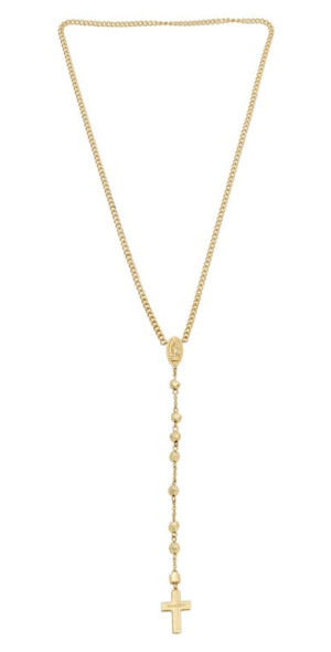 AllSaints - Cross Y-Necklace in Gold
