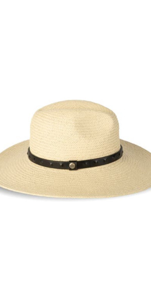 AllSaints - Pyramid Stud Straw Hat in Natural