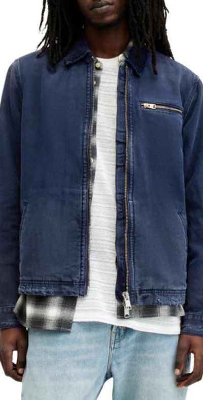 AllSaints - Rothwell Distressed Denim Jacket in Starry Blue at Nordstrom
