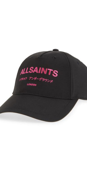 AllSaints - Underground Logo Baseball Cap in Black at Nordstrom