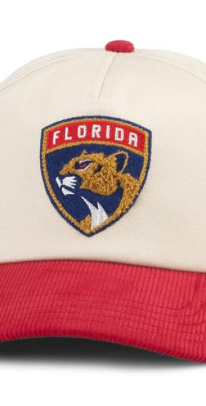 American Needle - Men's White/Red Florida Panthers Burnett Adjustable ...
