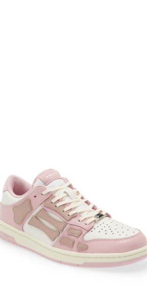AMIRI - Skeleton Low Top Sneaker in Baby Pink