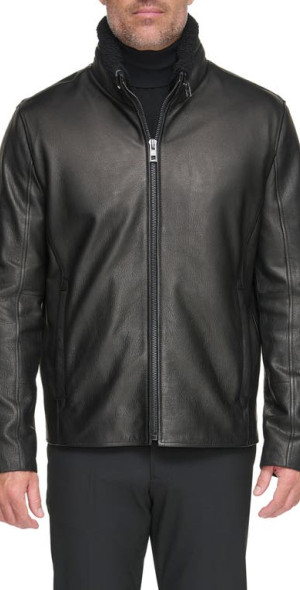 Andrew Marc - Brentford Genuine Shearling Jacket in Black at Nordstrom