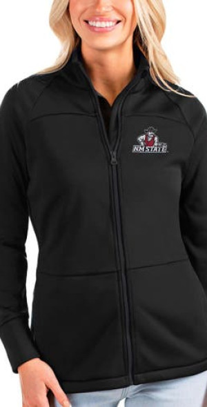 ANTIGUA - Women's Antigua Black New Mexico State Aggies Links Full-Zip ...