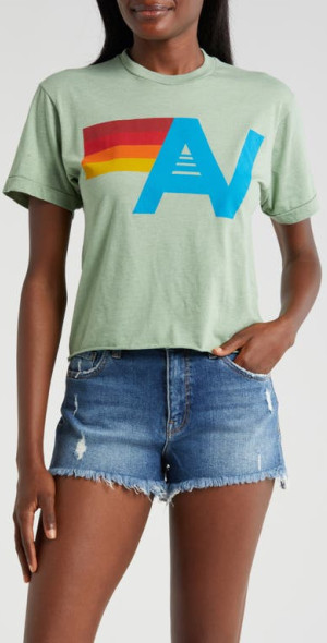 Aviator Nation - Logo Graphic T-Shirt in Sage