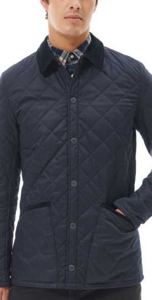 Barbour - Heritage Liddesdale Check Quilted Jacket in Navy at Nordstrom