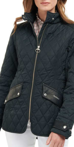 Barbour - Premium Cavalry Quilted Jacket in Black/Ancient at Nordstrom