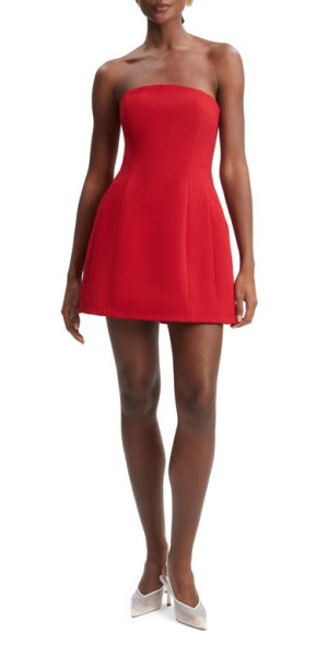 Bardot - Karoline Balloon Minidress in Deep Red at Nordstrom, Size 2