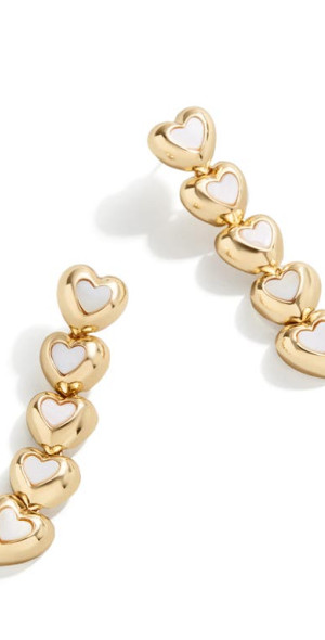 BaubleBar - Heart Linear Drop Earrings in Gold