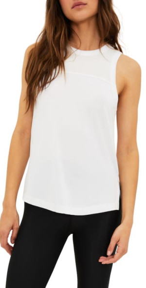 Beach Riot - Lusa Mesh Yoke Tank in White at Nordstrom
