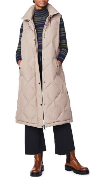 Bernardo - Long Hooded Vest in Frappe at Nordstrom