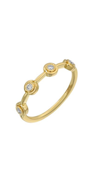 Bony Levy - Aviva Stackable Diamond Ring in 18K Yellow Gold