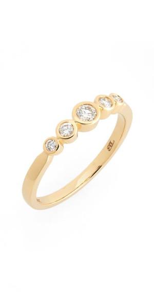 Bony Levy - Monaco Gradient Diamond Ring in 18K Yellow Gold