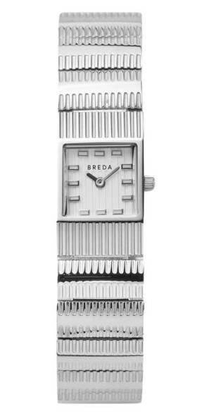 BREDA - Groove Square Bracelet Watch, 16mm in Silver