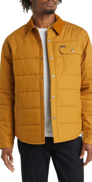 Brixton - Cass Quilted Poplin Jacket in Golden Brown at Nordstrom
