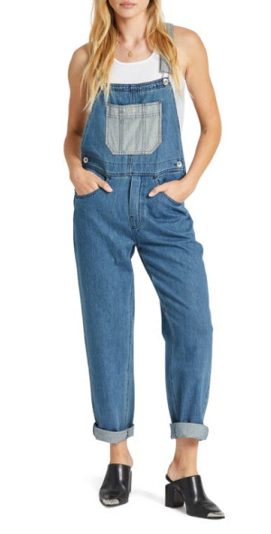 Brixton - Costa Denim Overalls in Two Tone Indigo