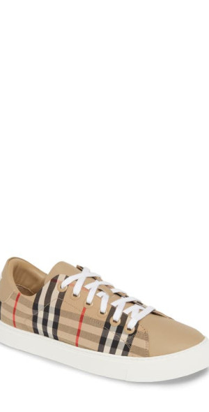 burberry - Albridge Check Low Top Sneaker in Archive Beige at Nordstrom, Size 6.5Us