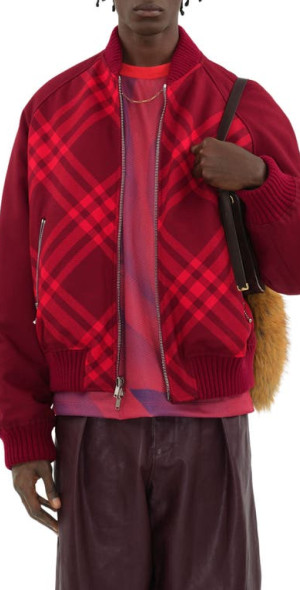 burberry - Check Reversible Bomber Jacket in Ripple Ip Check