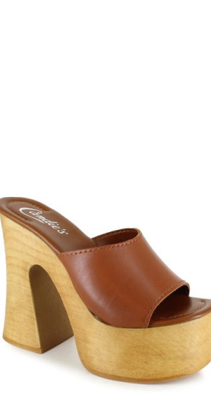 Candie's - Mia Platform Slide Sandal in Tan at Nordstrom