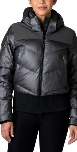 Capranea - Starlex Hooded Ski Bomber Jacket in Phantom Metallic at Nordstrom