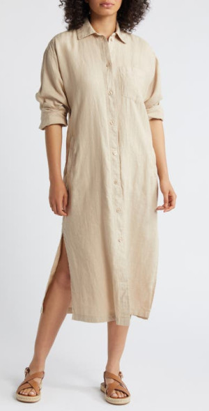 caslonr - caslon(r) Linen Duster in Tan Oxford